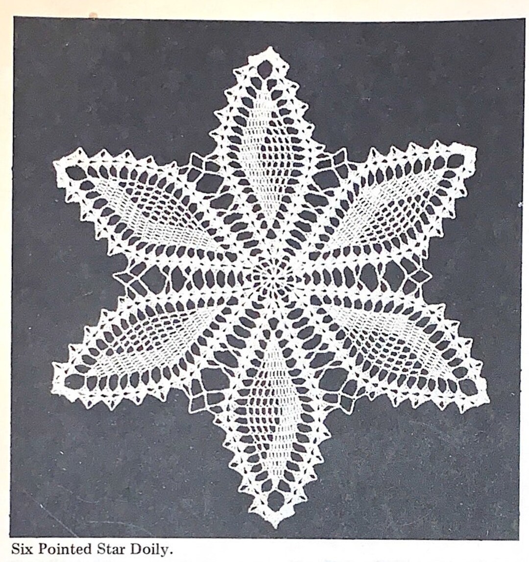 Six Pointed Star Doily Pattern PDF Download - Etsy