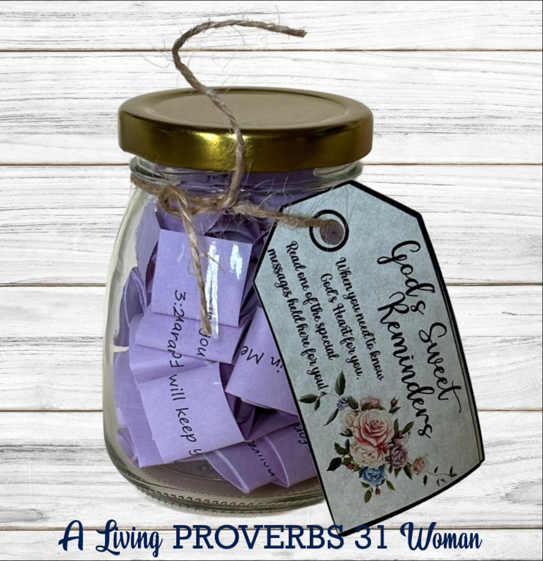 Personalized Blessing Jar God's Sweet Reminders Bible Verse Jar - Etsy