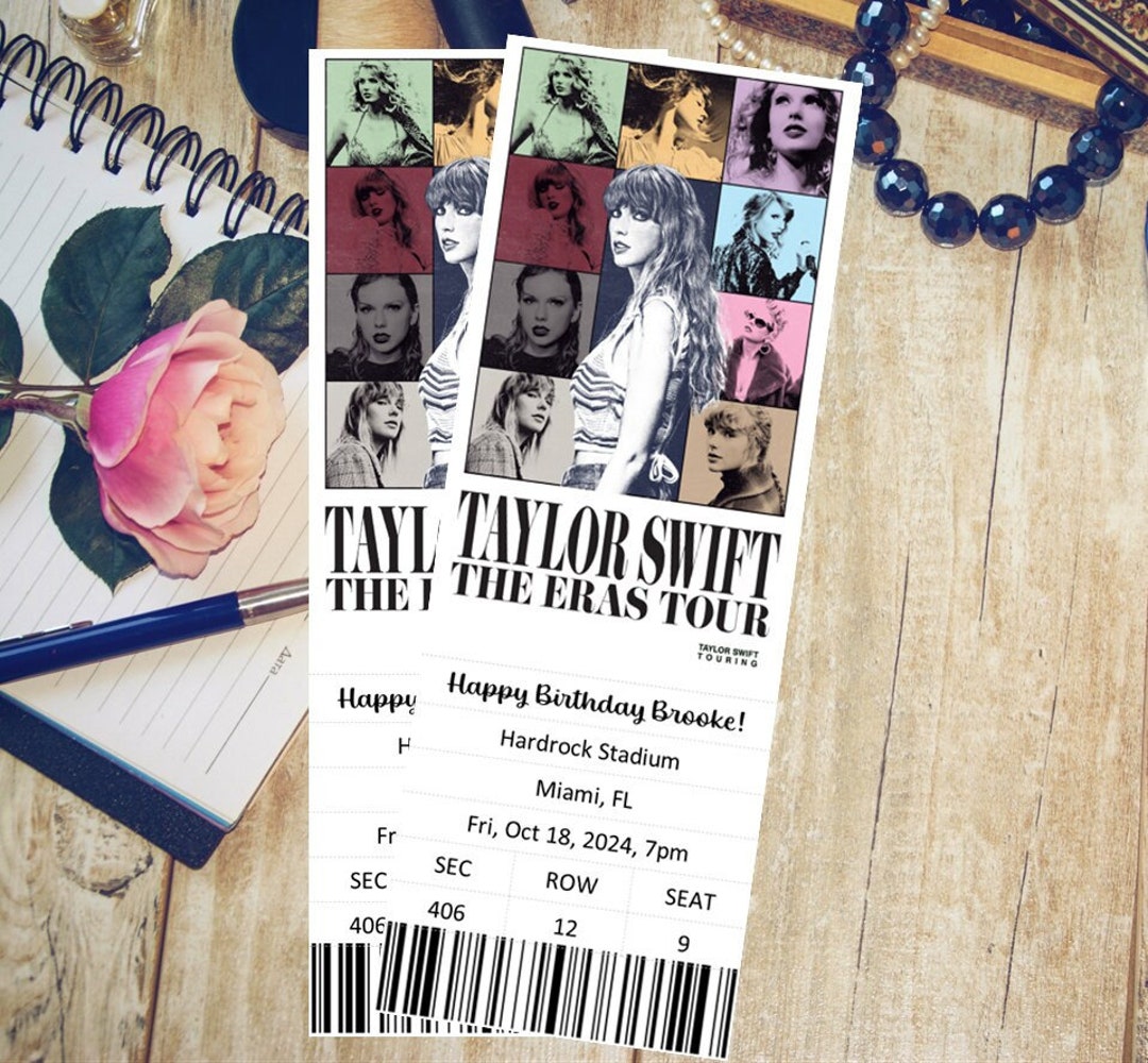 Souvenir Concert Ticket Custom Made to Order Physical Ticket Printed ...