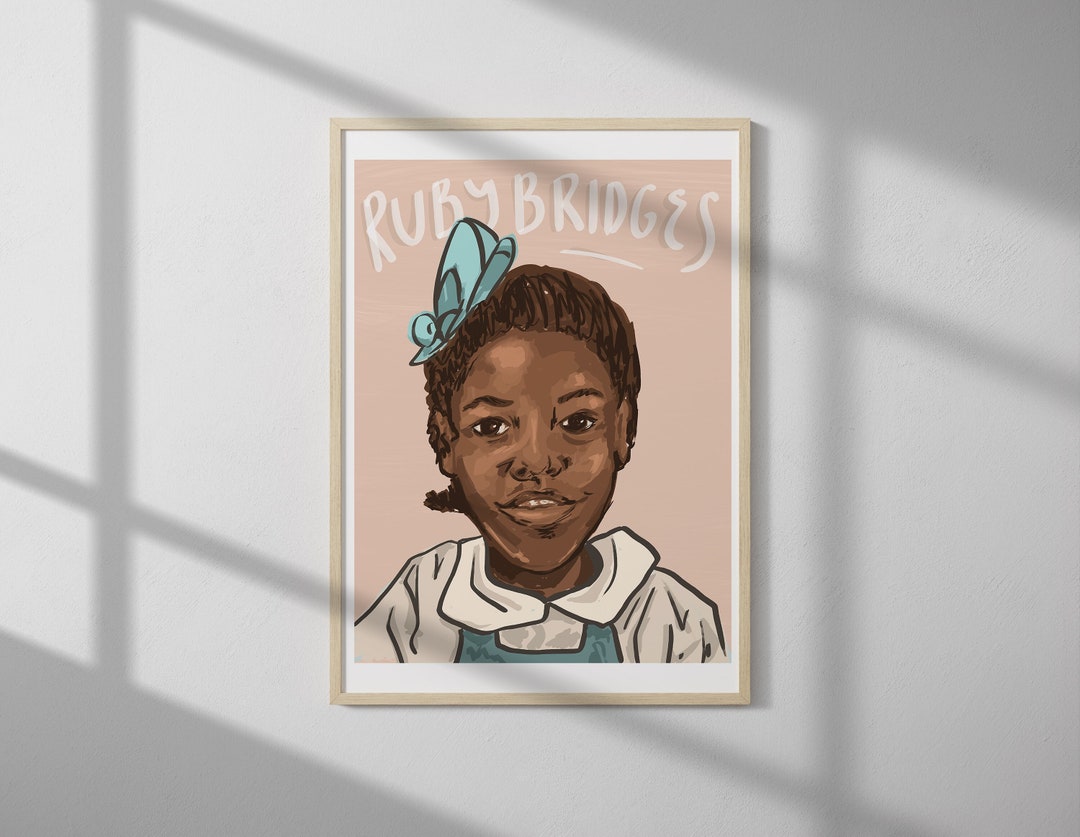 Ruby Bridges Painting | Black History Month Prints | Black Historical ...