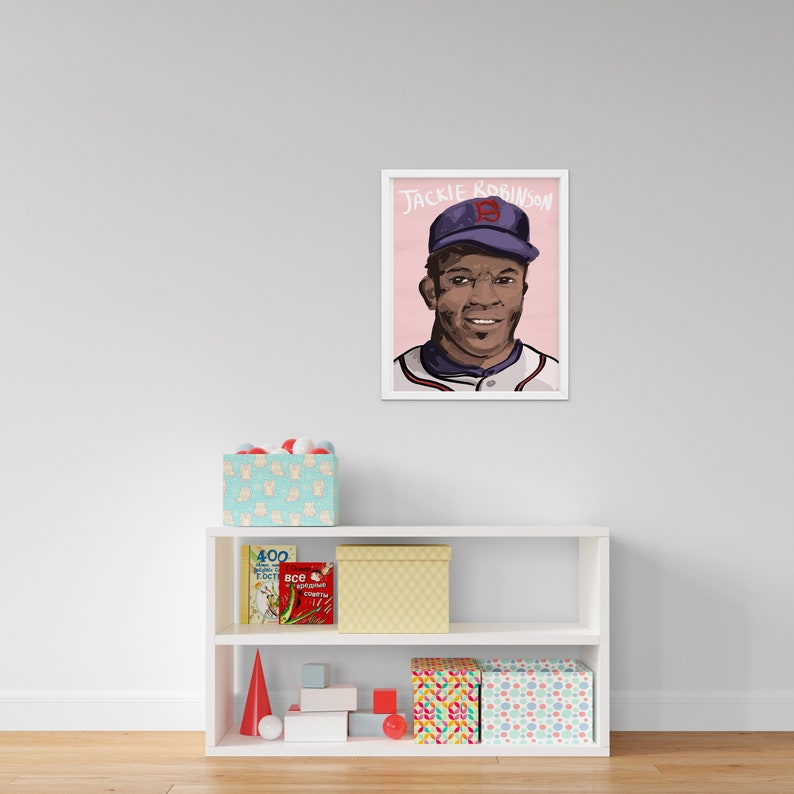 Jackie Robinson Painting | Black History Month Prints | Black ...