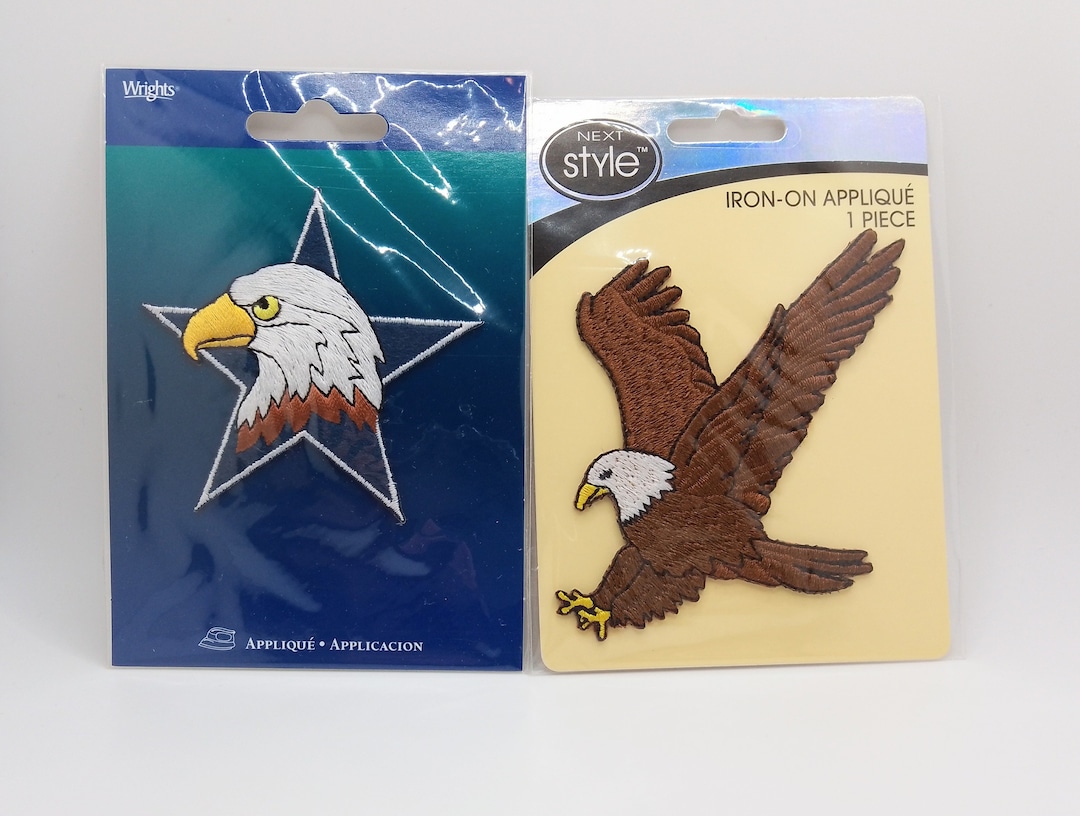 Eagle Head and Flying Eagle Embroidered Iron on Patches - Etsy