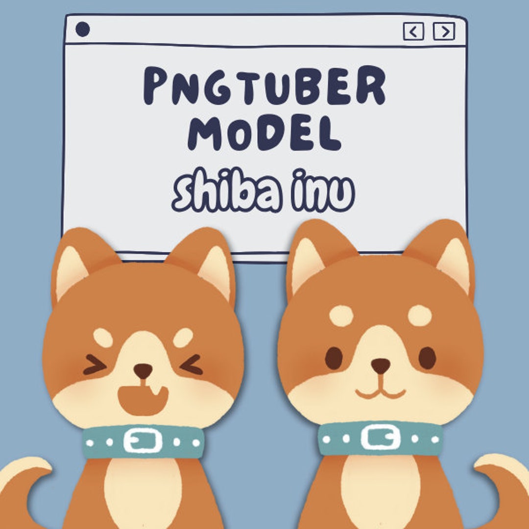 Shiba Inu Dog Pngtuber Vtuber Model, Ready to Use Streamer Avatar, for ...