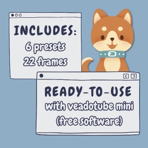 Shiba Inu Dog Pngtuber Vtuber Model, Ready to Use Streamer Avatar, for ...