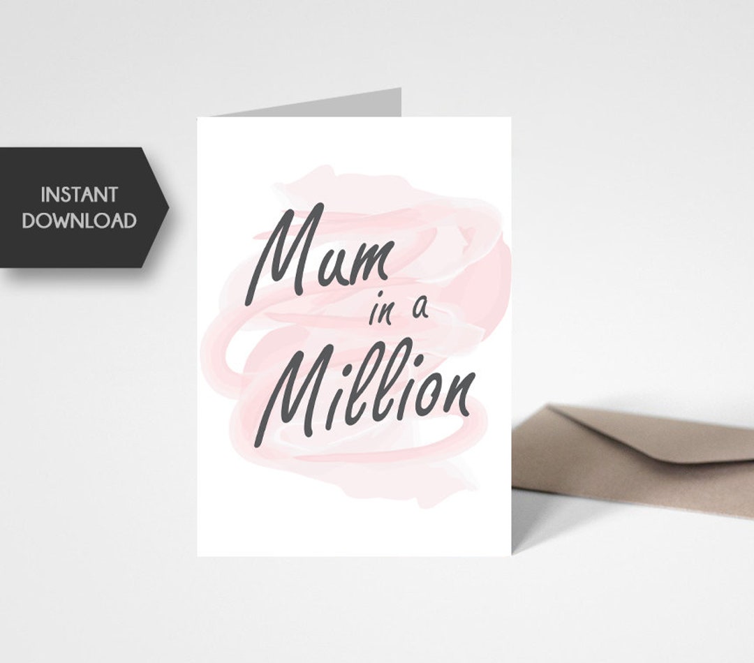 PRINTABLE Mothers Day Card - Mom Greeting Card - Digital Download - Mum ...