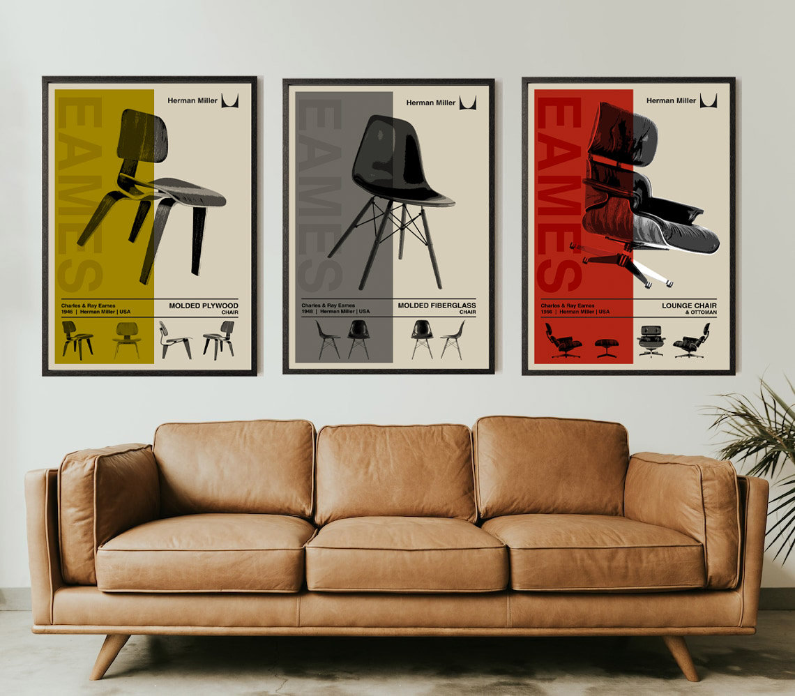 Eames Herman Miller Poster Bundle - Digital Download Print - Mid ...