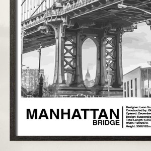 NYC Bridge Poster SET/BUNDLE - Digital Download Print - Brooklyn ...
