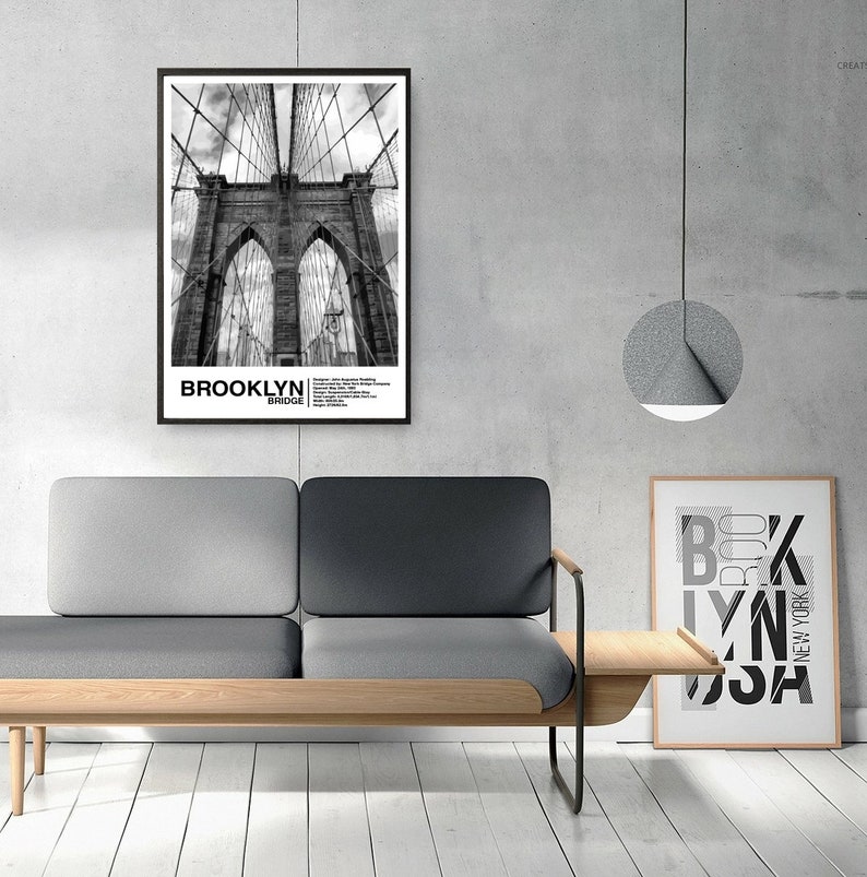 NYC Brooklyn Bridge Poster Digital Download Print Brooklyn New York ...
