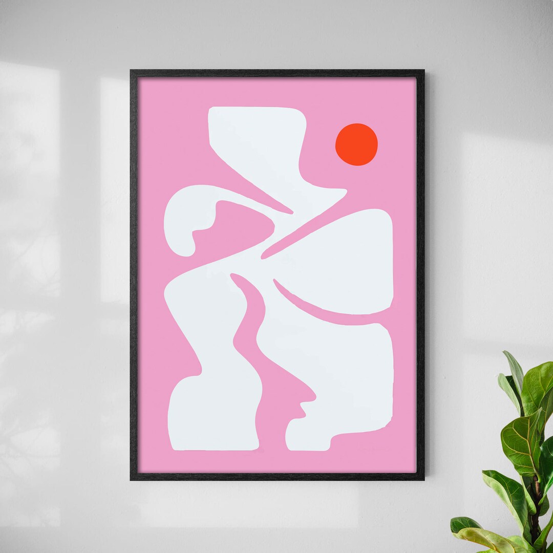 Pink Morph Poster Digital Download Print Abstract Home Decor Modern ...