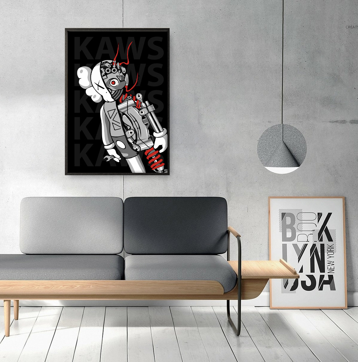 Hypebeast Kaws Robot Inspired Poster - Digital Download Print - Modern ...