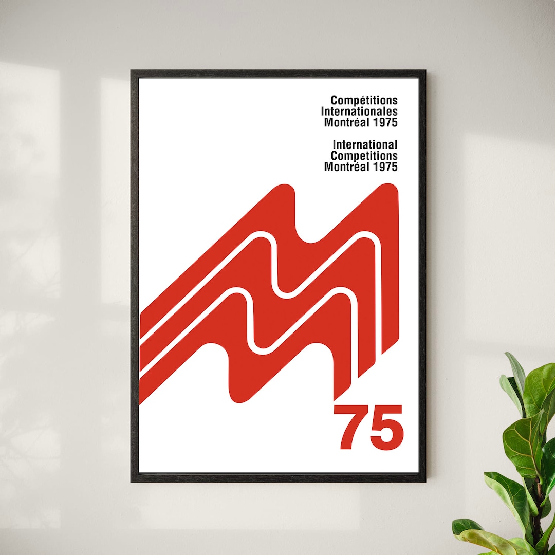 Vintage Montreal 1975 Poster - Digital Download Print - Mid Century ...
