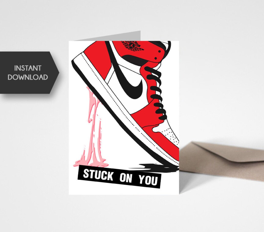 PRINTABLE Sneaker Inspired Card - Greeting Card - Digital Download ...