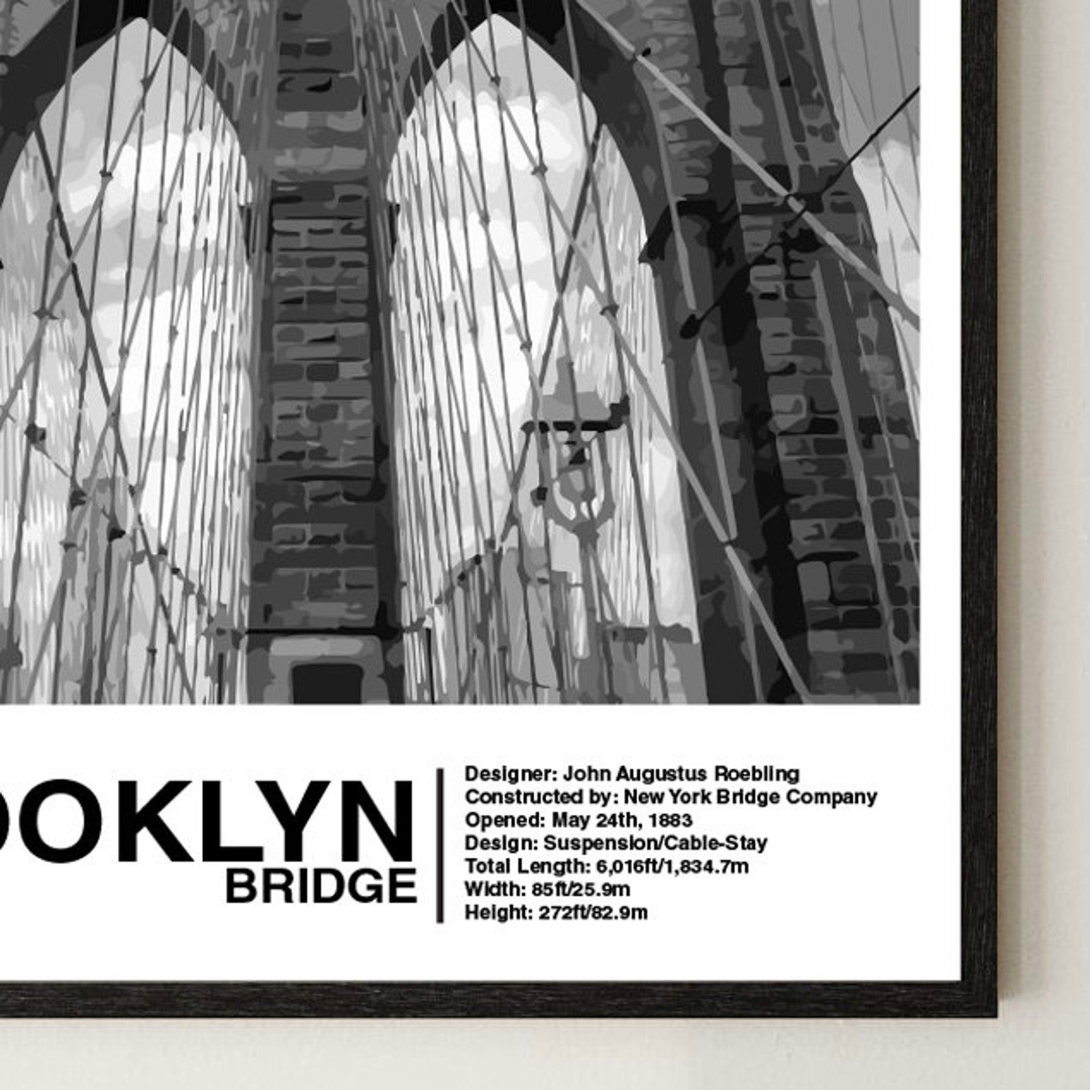 NYC Brooklyn Bridge Poster Digital Download Print Brooklyn New York ...