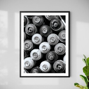 Spray Can BW Poster Digital Download Print Photography Contemporary ...