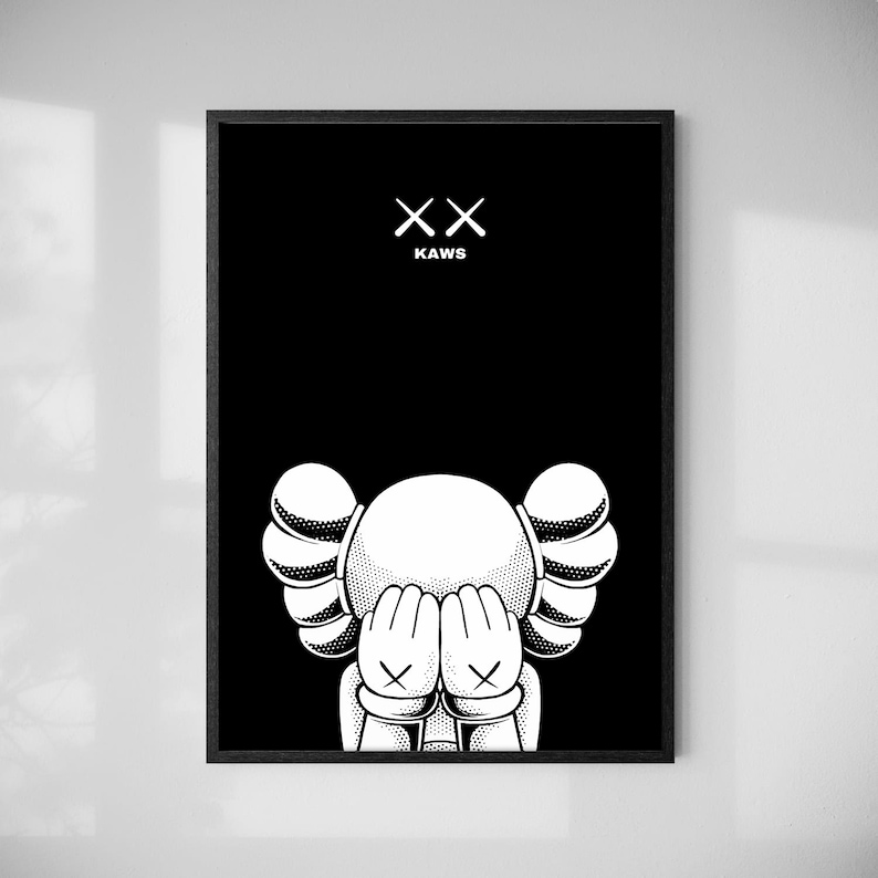 Hypebeast Kaws Inspired Poster - Digital Download Print - Modern ...
