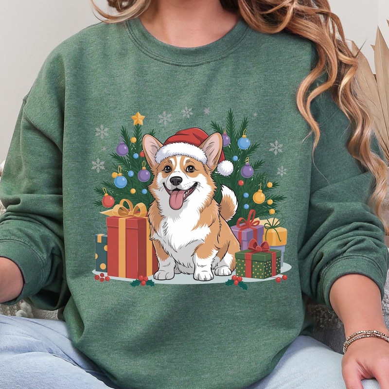 Corgi Christmas Sweater - Etsy