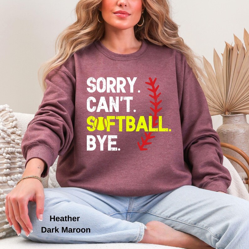 Sorry Can't Softball Bye Hoodie, Softball Player Gift - Etsy