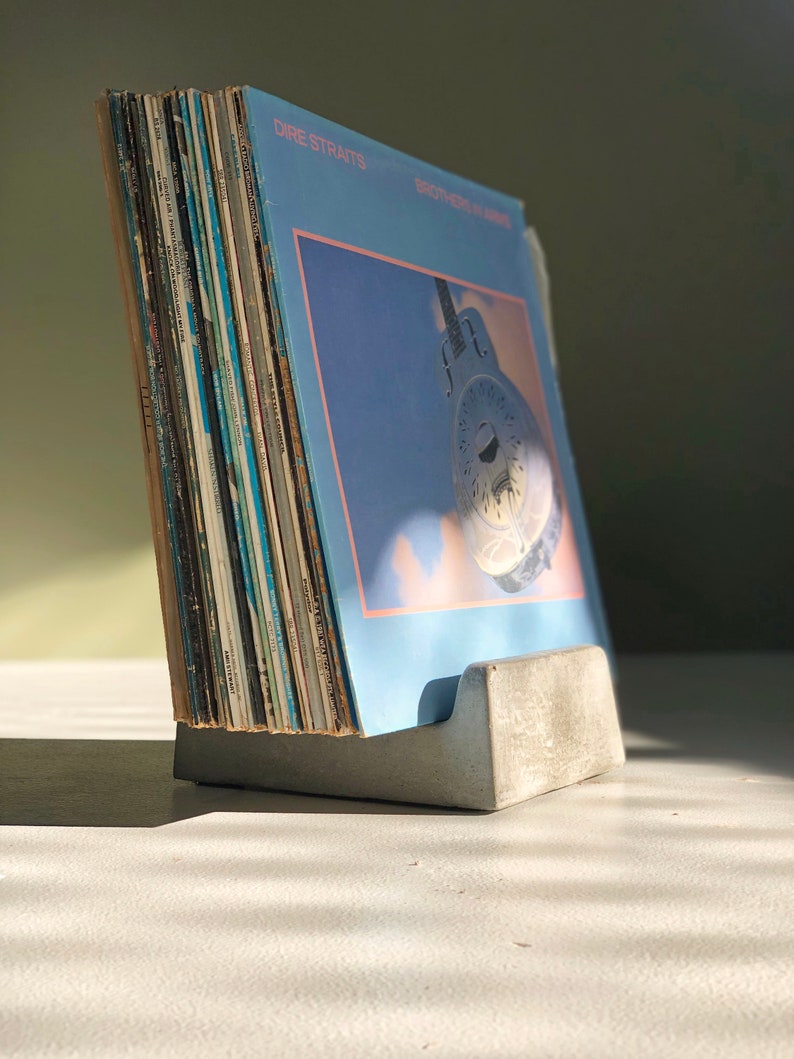 Concrete Vinyl Record Rack & Bookend - Etsy