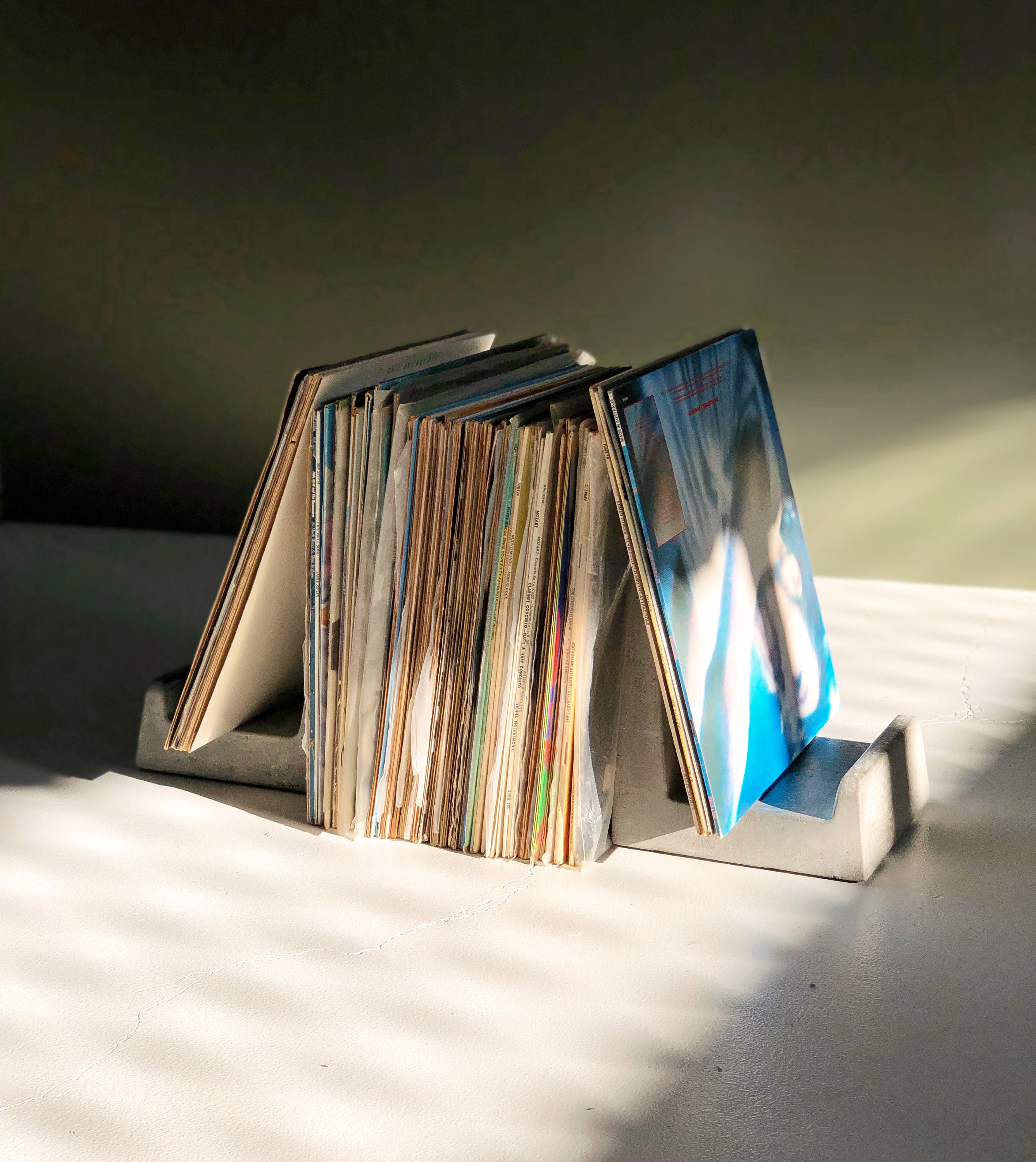 Concrete Vinyl Record Rack & Bookend - Etsy