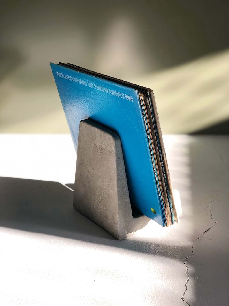 Concrete Vinyl Record Rack & Bookend - Etsy