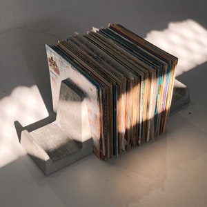 Concrete Vinyl Record Rack & Bookend - Etsy