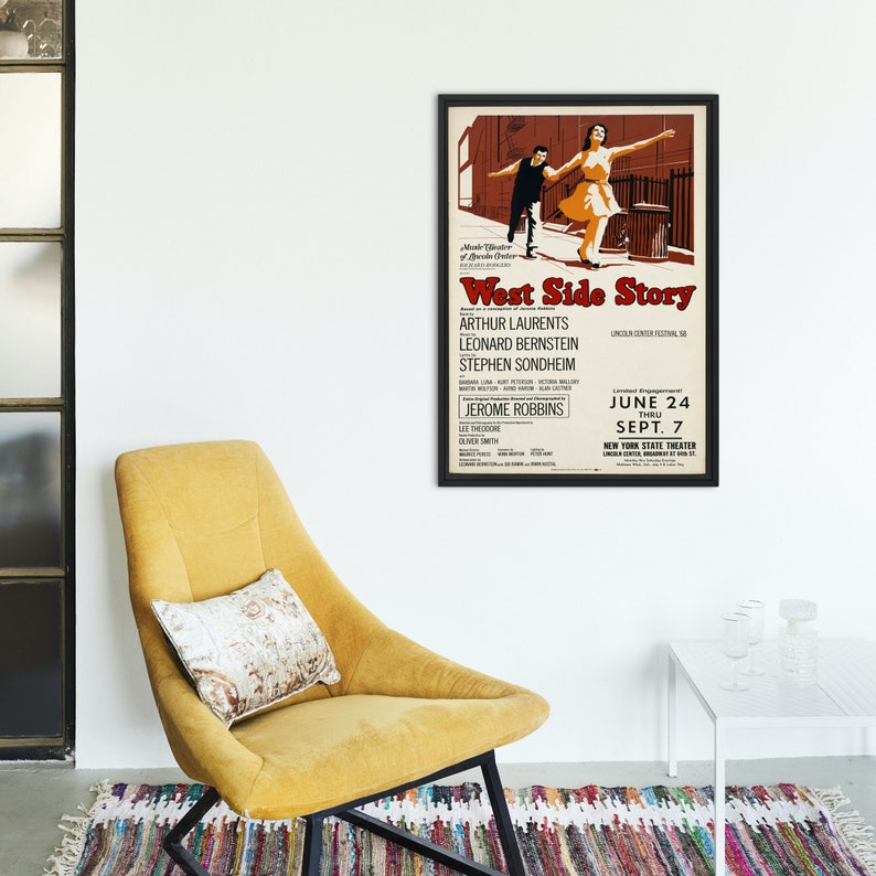 West Side Story Minimalist Poster Broadway Musical Print Billboard ...