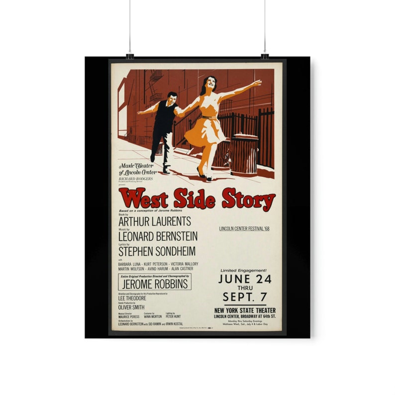 WEST SIDE STORY Minimalist Poster Broadway Poster Musical - Etsy
