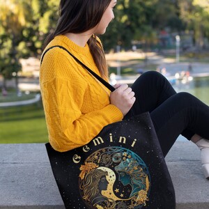 AOP Tote Bag Zodic Astrology Gemini Bag - Etsy