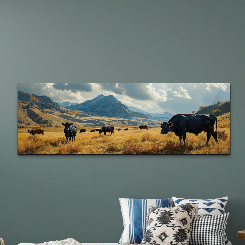 Angus Cattle Canvas - Etsy