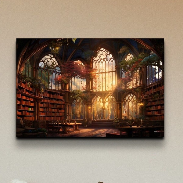 Library Art - Etsy