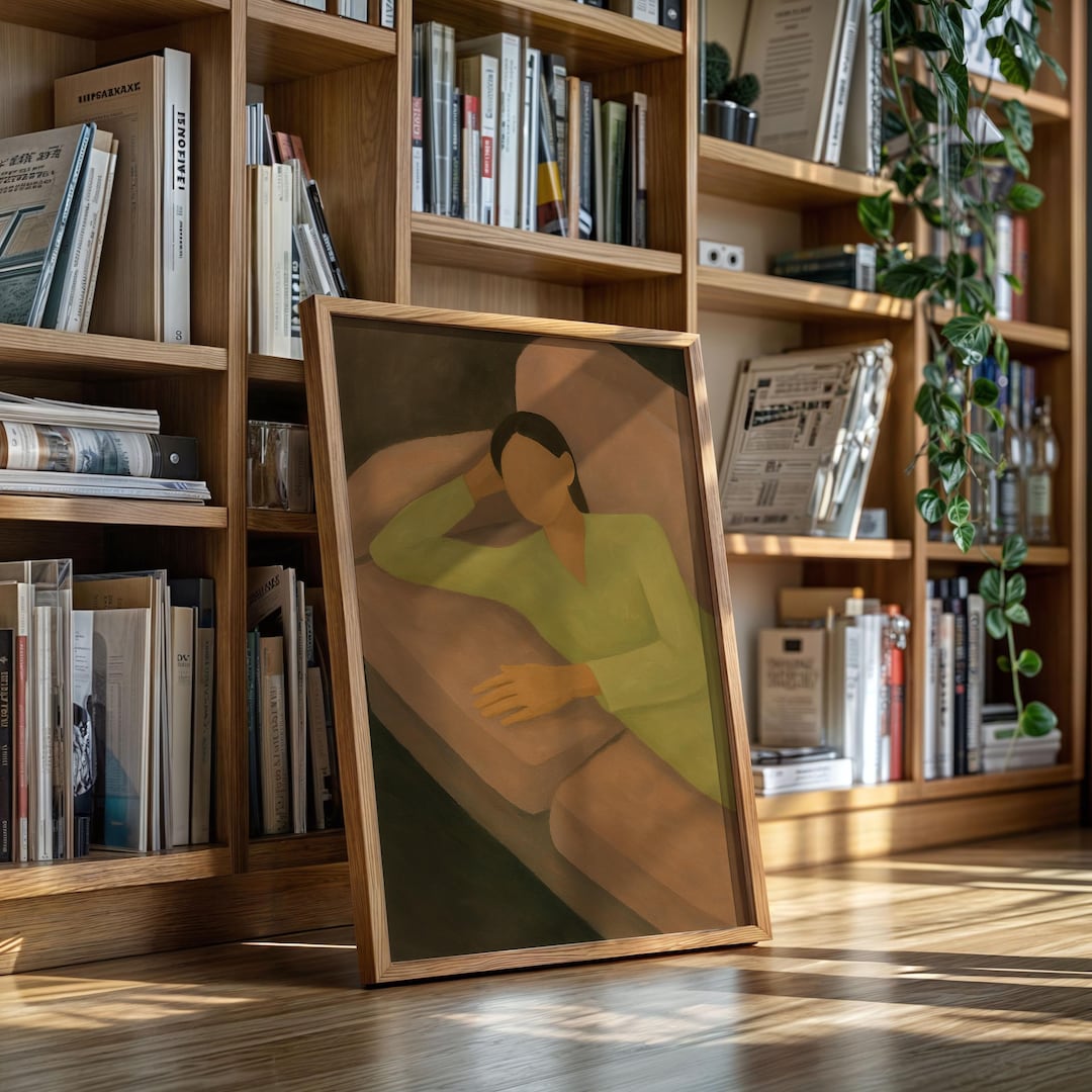 Minimalist Woman Reclining | Modern Figurative Abstract Wall Art - Etsy
