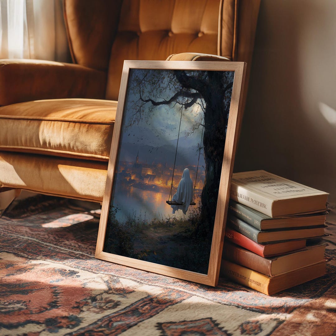 Ghost on Swing Overlooking Twilight Town - Etsy