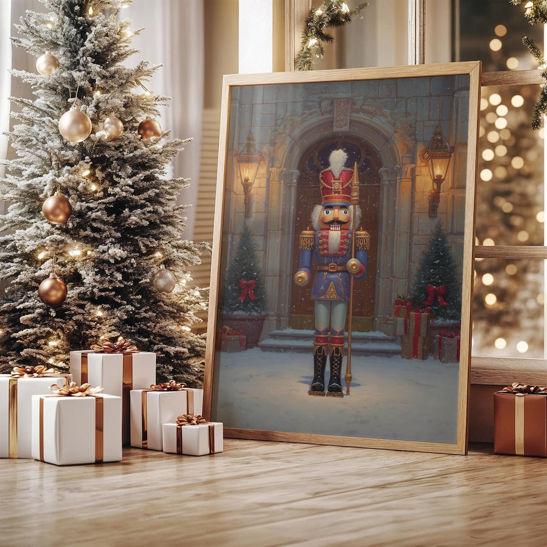 Grand Nutcracker Soldier Standing Guard at Christmas - Etsy