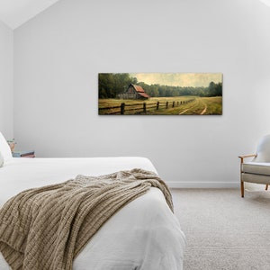 Panoramic Antique Barn Rustic Canvas Wall Art - Etsy
