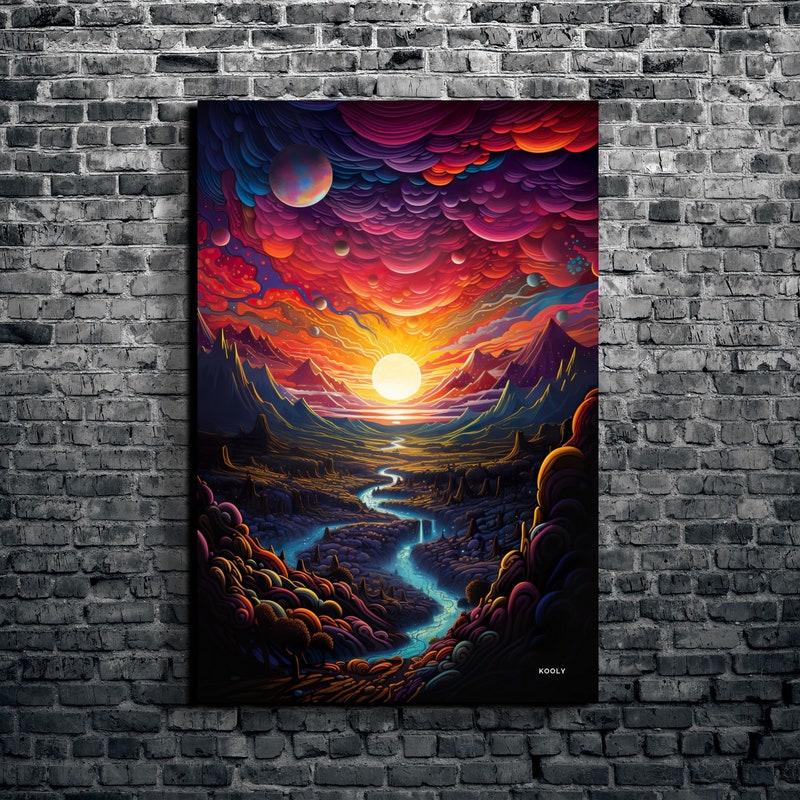 Trippy Canvas Art - Etsy