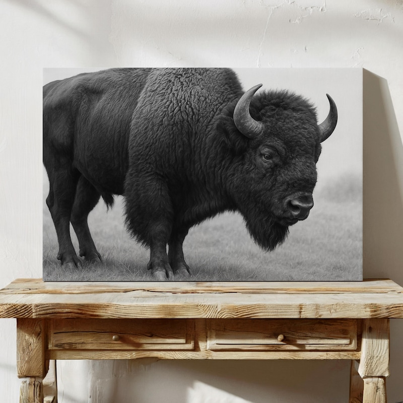 Bison Canvas - Etsy
