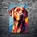 Brown Labrador Retriever Dog Pop Art Portrait Painting Cavas Print or ...