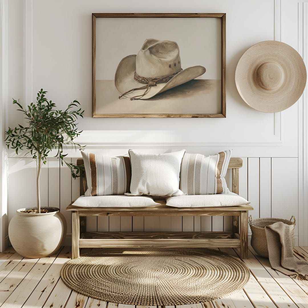 Worn Cowboy Hat Still Life Western Art - Etsy