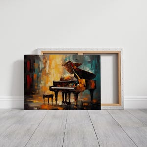 Abstract Piano Canvas Wall Art, Piano Art, Art for Musicians, Pianist ...