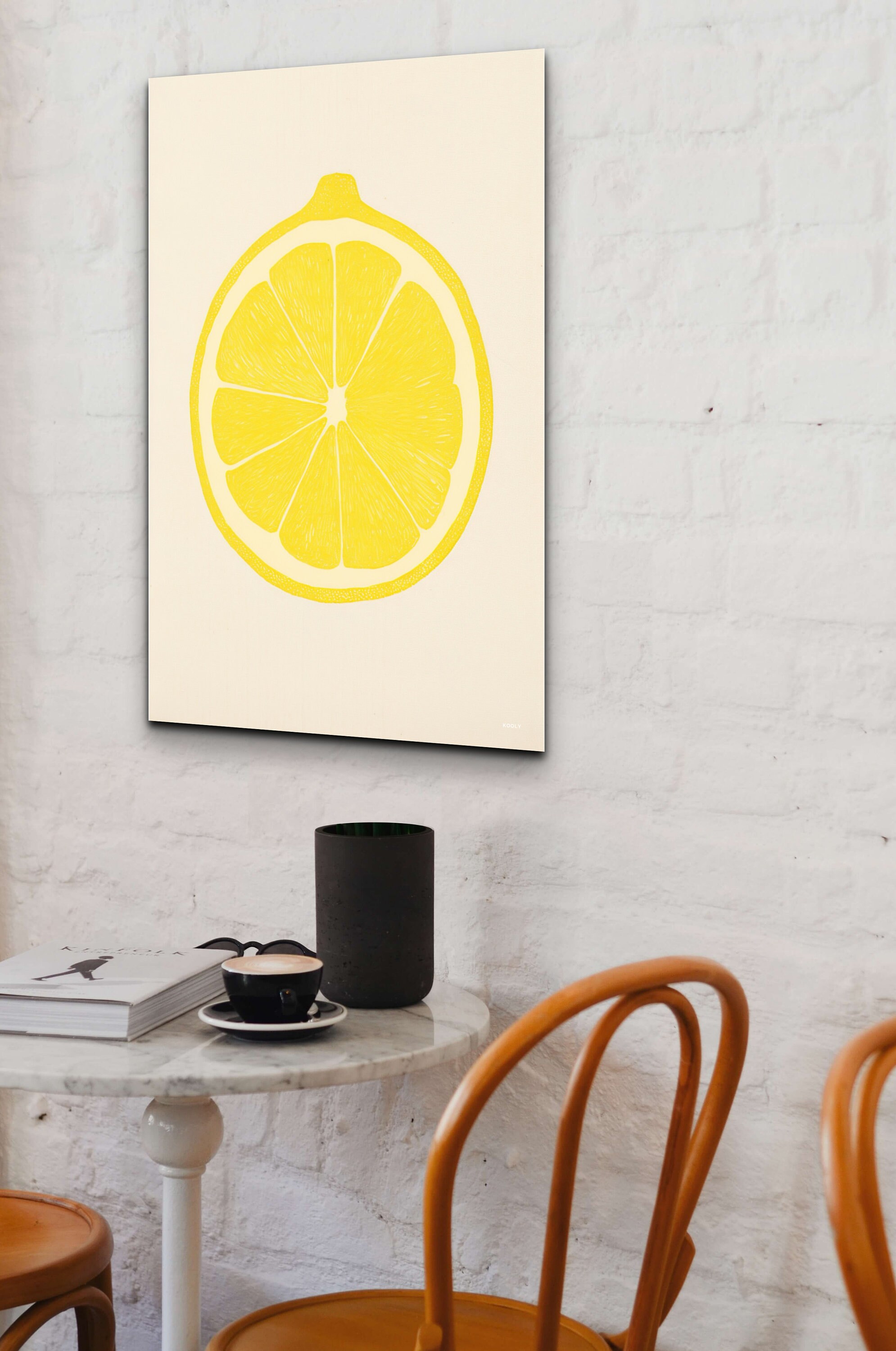 Art mural au citron, impressions au citron, décor dimpression dœuvres ...