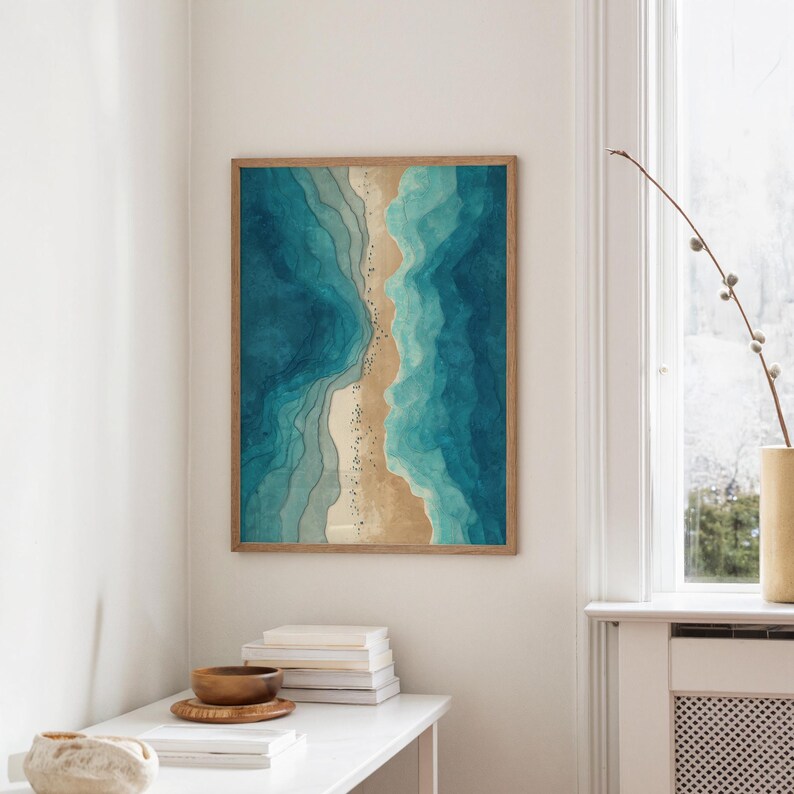 Parting of the Red Sea Modern Abstract Bible Art - Etsy