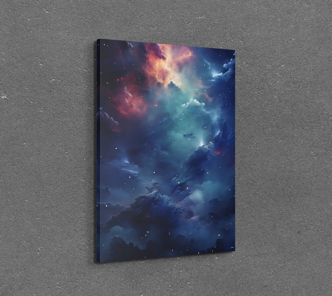 Galaxy Space Canvas Wall Art, Astronomical Art Space Style Wall Decor ...