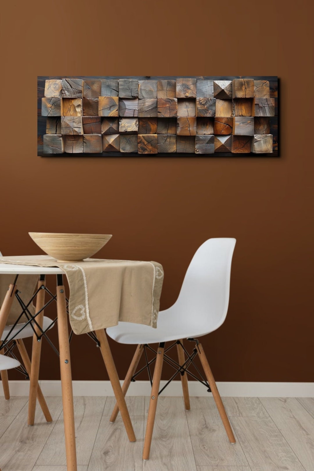 Wood Pattern Style Canvas Wall Art Print, Panoramic Wall Decor ...