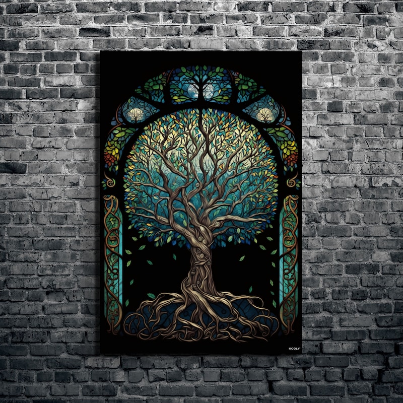 Yggdrasil Painting Canvas Print - Etsy