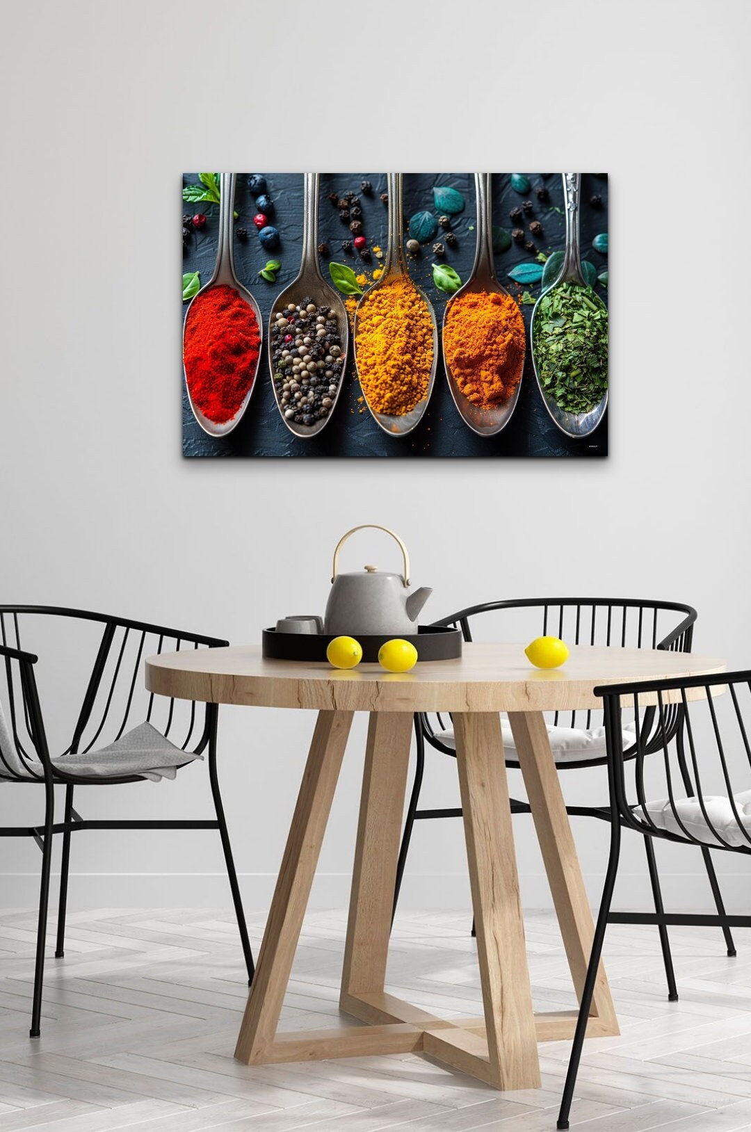 Kitchen Wall Decor Herbs and Spices Canvas Print Dining Room Wall Art ...