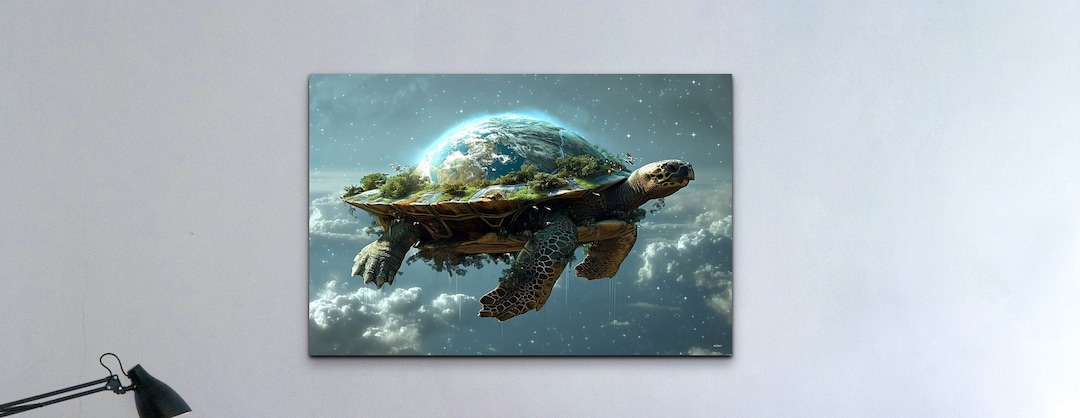 World Turtle Wall Art Print, Cosmic Turtle Decor, Universe Sea Creature ...