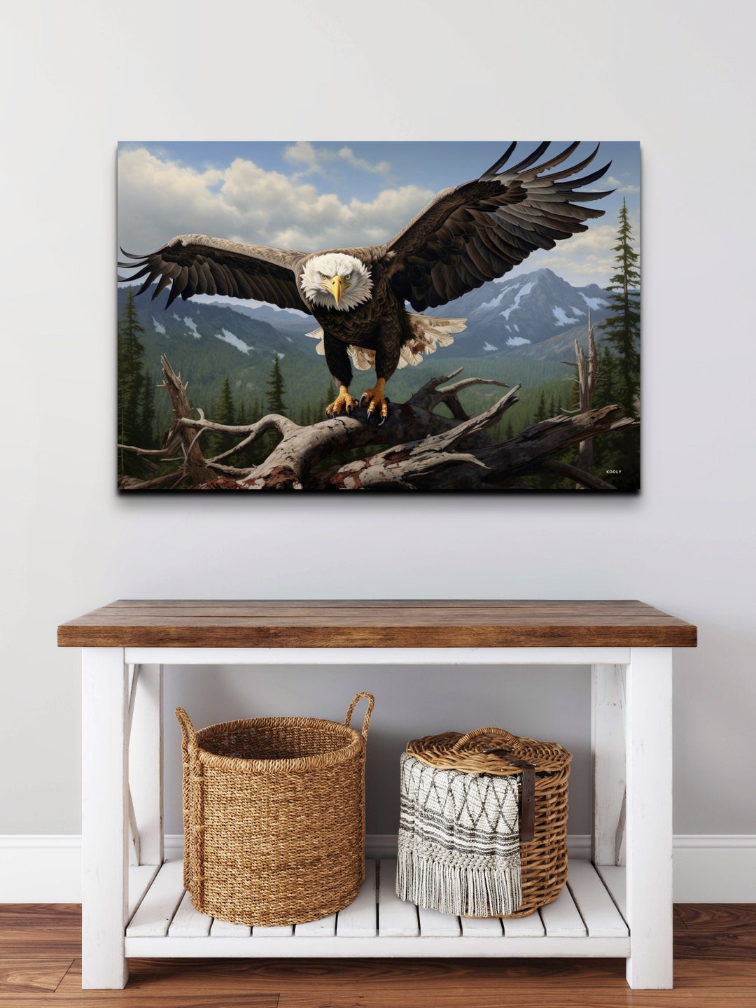 American Eagle Wall Decor, Abstract Eagle Wall Art, Eagle Artwork ...