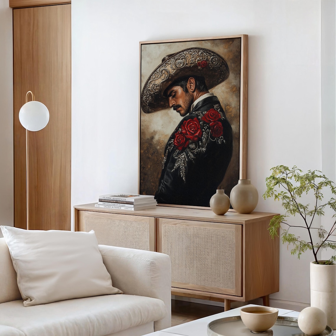 Mexican Charro Canvas Art, Vintage Oil Painting, Elegant Mariachi Decor ...