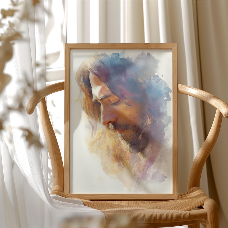 Christ in Quiet Prayer - Etsy UK