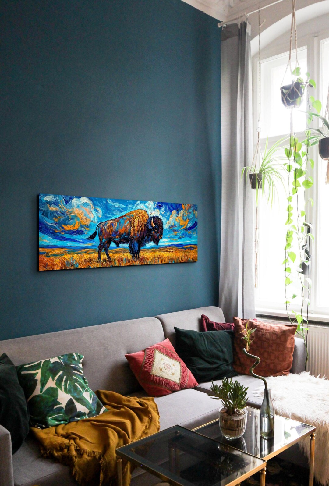 The Original Panoramic Bison, Buffalo Landscape Art, Ready to Hang ...
